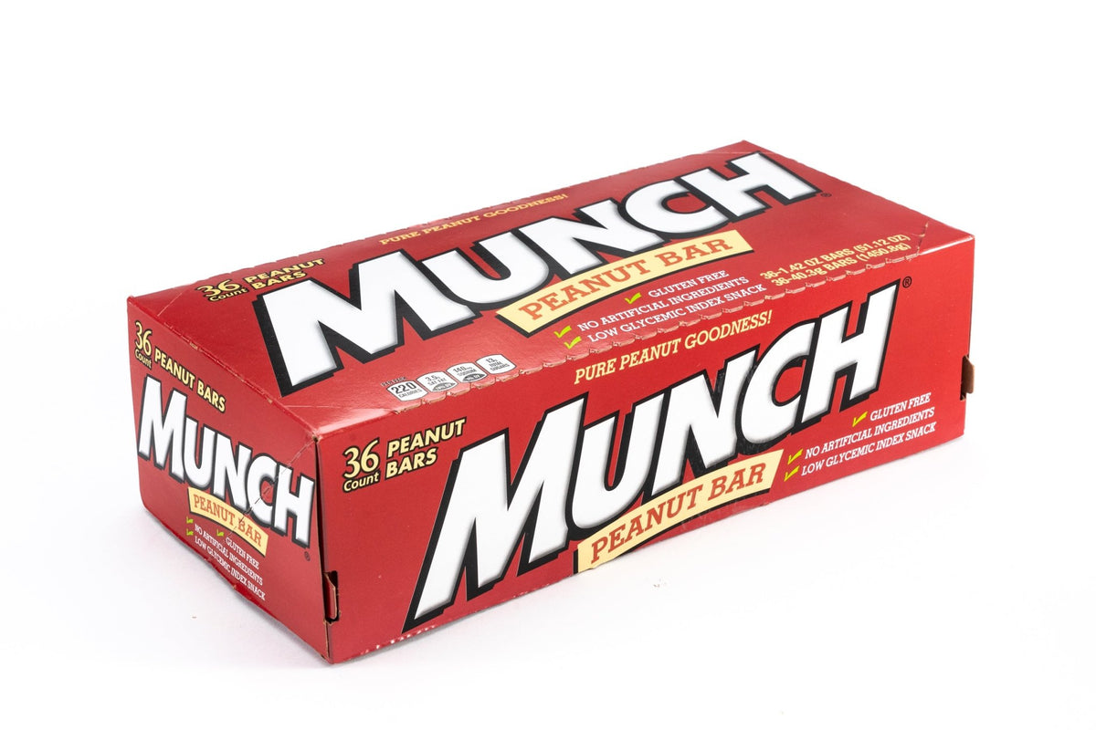 Munch Peanut Pure Goodness Candy Bar Bulk Box (1.42 oz, 36 ct.) – Vintage Candy Co.