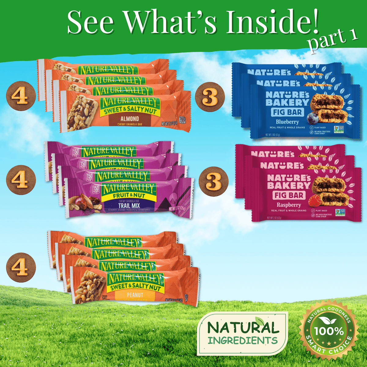 Ultimate Whole Grain & Granola Snack Box Deluxe: Variety Pack of 32 He ...