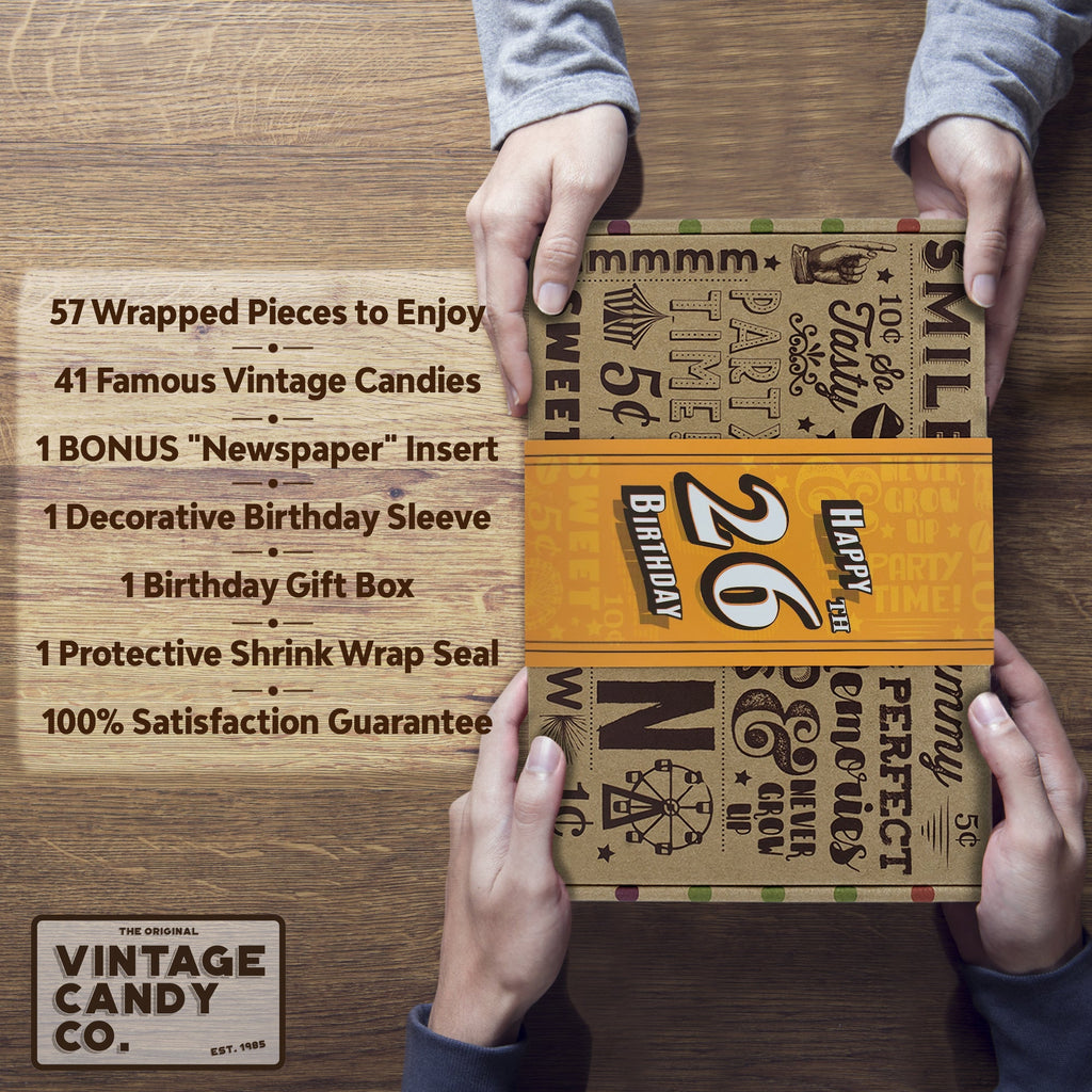26 Years Old Birthday Candy - 26th Birthday Gifts for Woman or Man ...