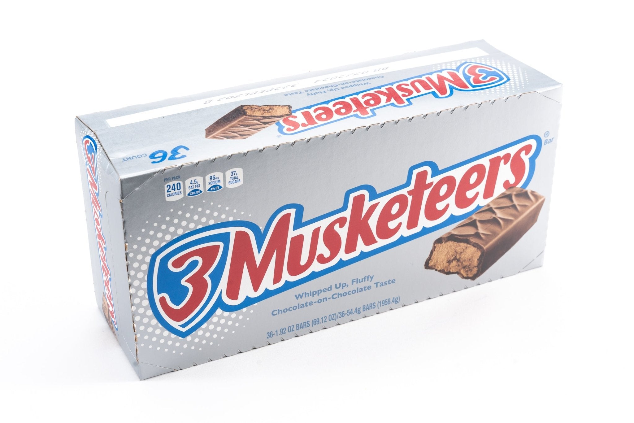 3 Musketeers Chocolate Full Size Bars Bulk Pack(1.92 oz, 36 ct ...
