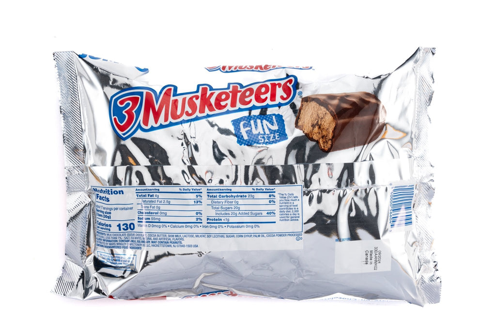 3 Musketeers Chocolate Bar Fun Size Jumbo Bag (1.08 oz, 17 ct ...