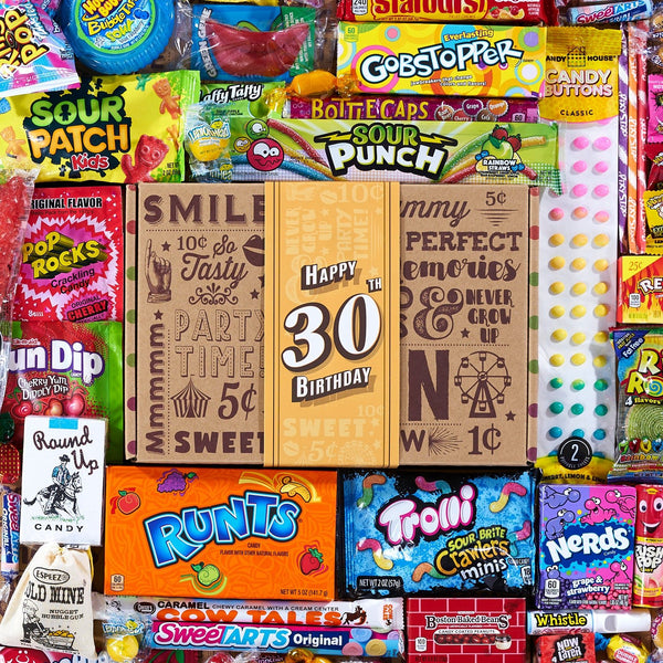 30th Birthday Candy - 30th Birthday Gifts for Women – Vintage Candy Co.