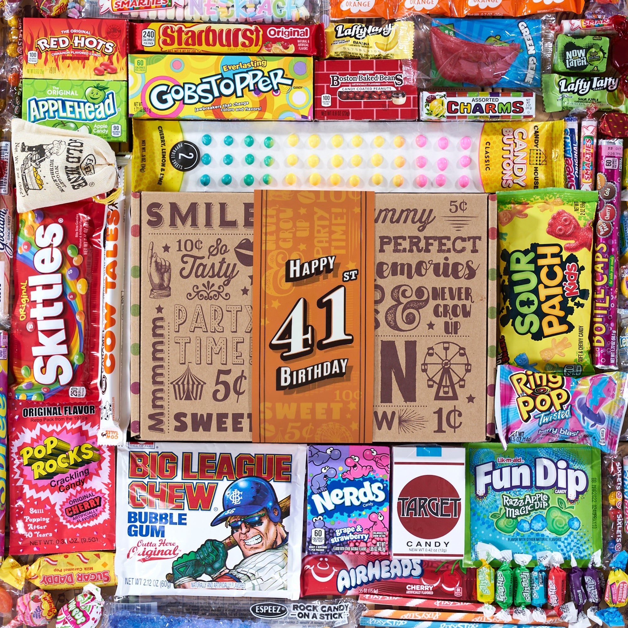 41st Birthday Candy Gifts for Woman or Man - Candy Care Package for 41 ...