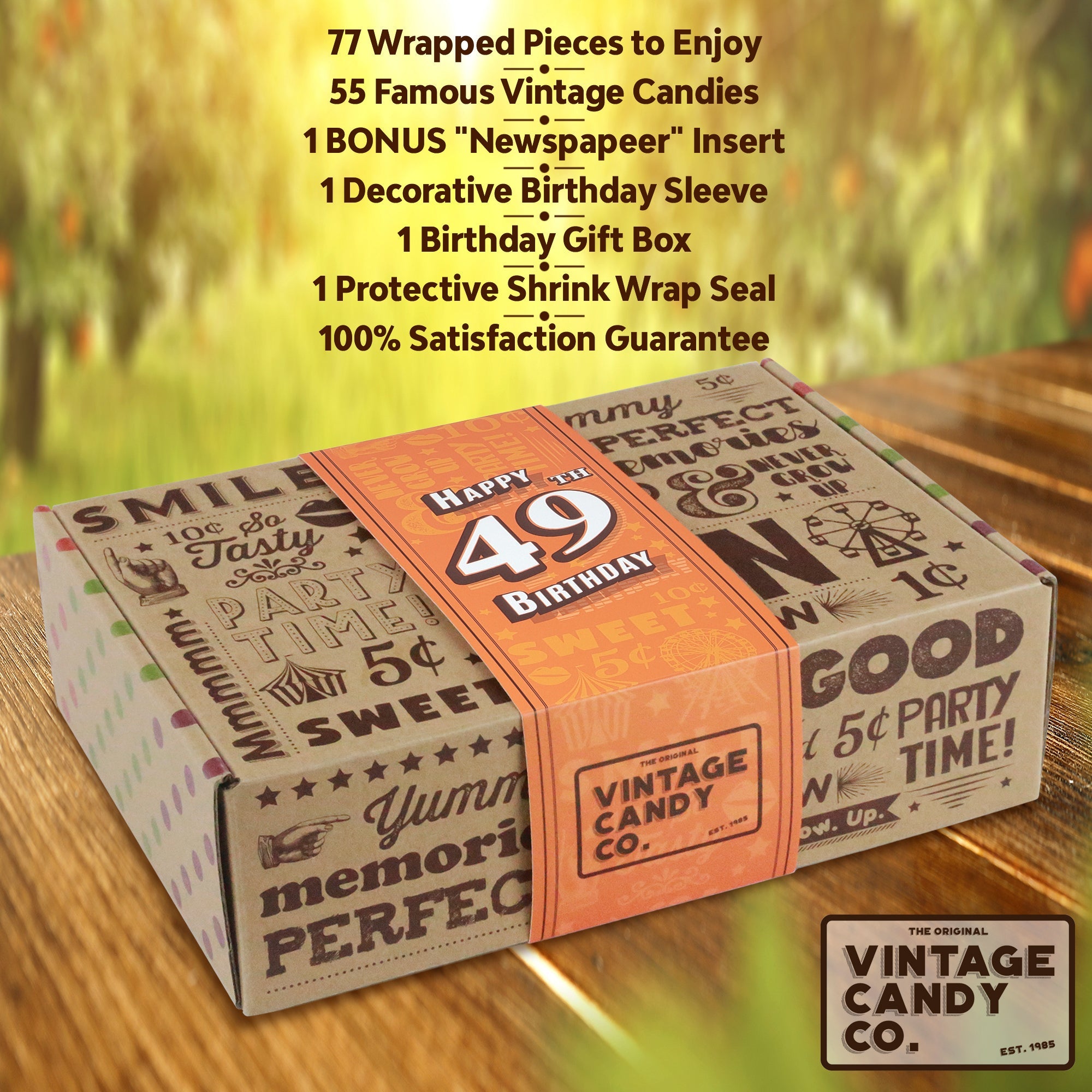 49th Birthday Gift Women - 49th Birthday Gift Men – Vintage Candy Co.