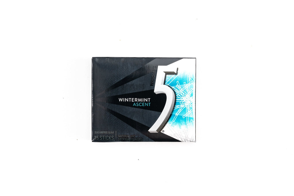 5 Gum Wintermint Ascent Sugar Free Chewing Gum Bulk Box (150 Sticks, 1 ...