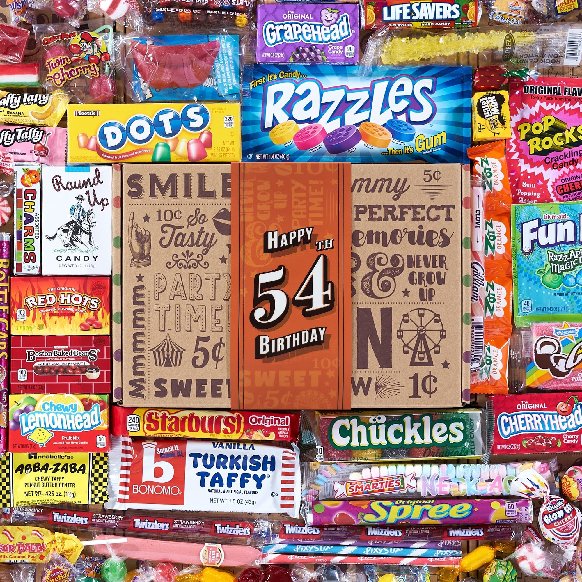 54th Birthday Candy Gift for Woman or Man. Unique Gifts, Free Shipping ...