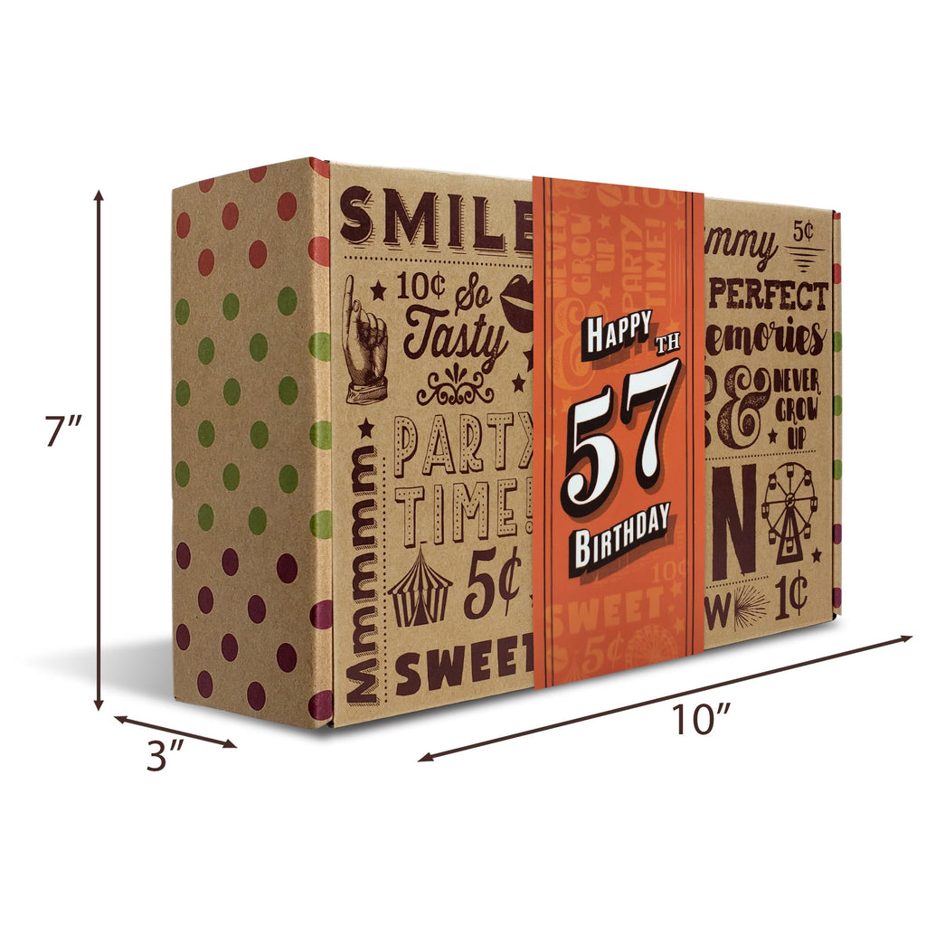57th Birthday Candy Gift for Woman or Man. Unique Gifts, Free Shipping ...