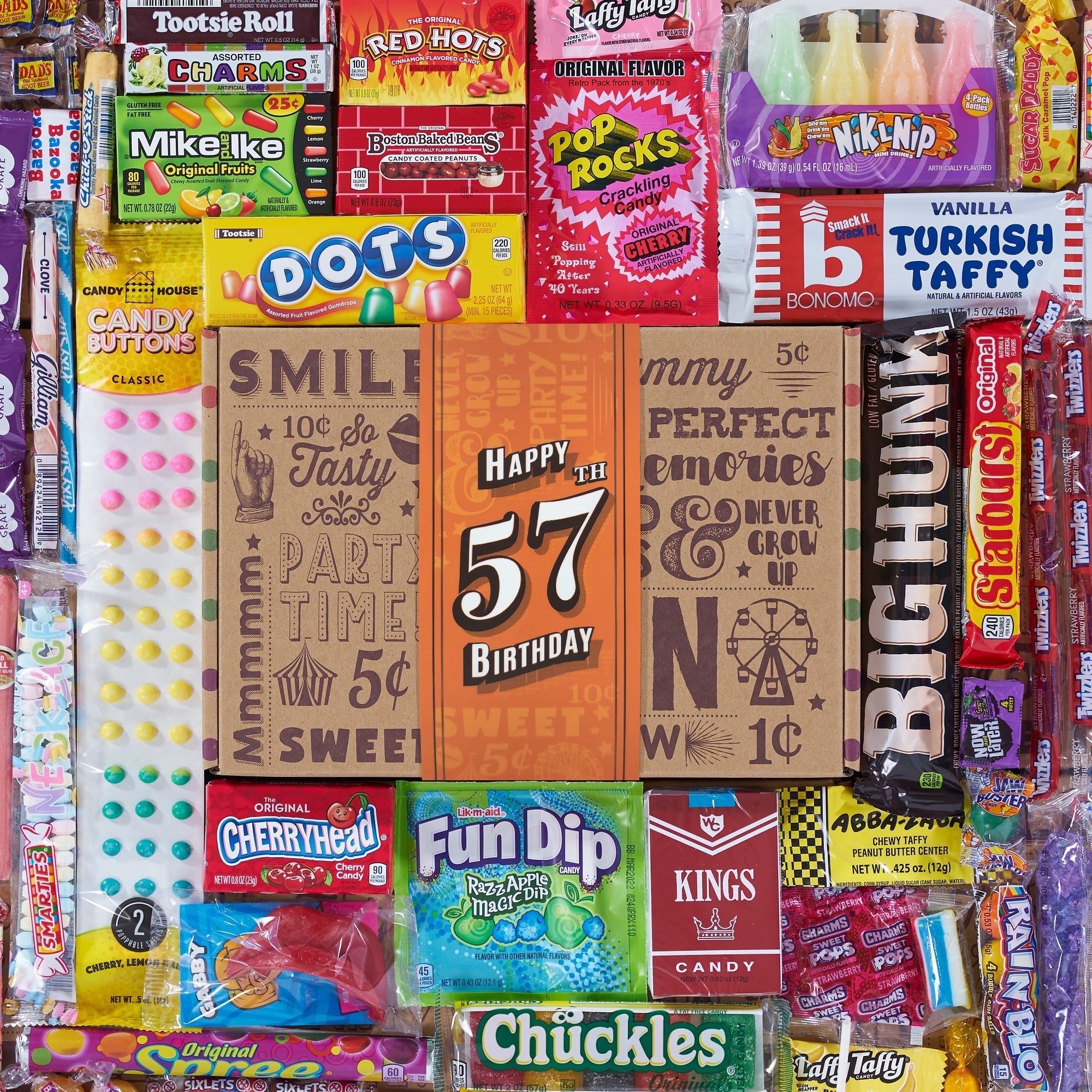 57th Birthday Candy Gift for Woman or Man. Unique Gifts, Free Shipping ...