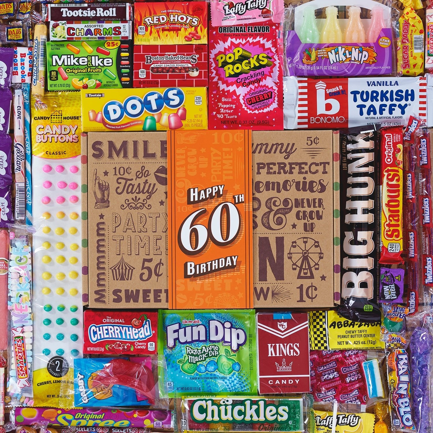 60th Birthday Gift Women and Men - 60th Birthday Candy – Vintage Candy Co.