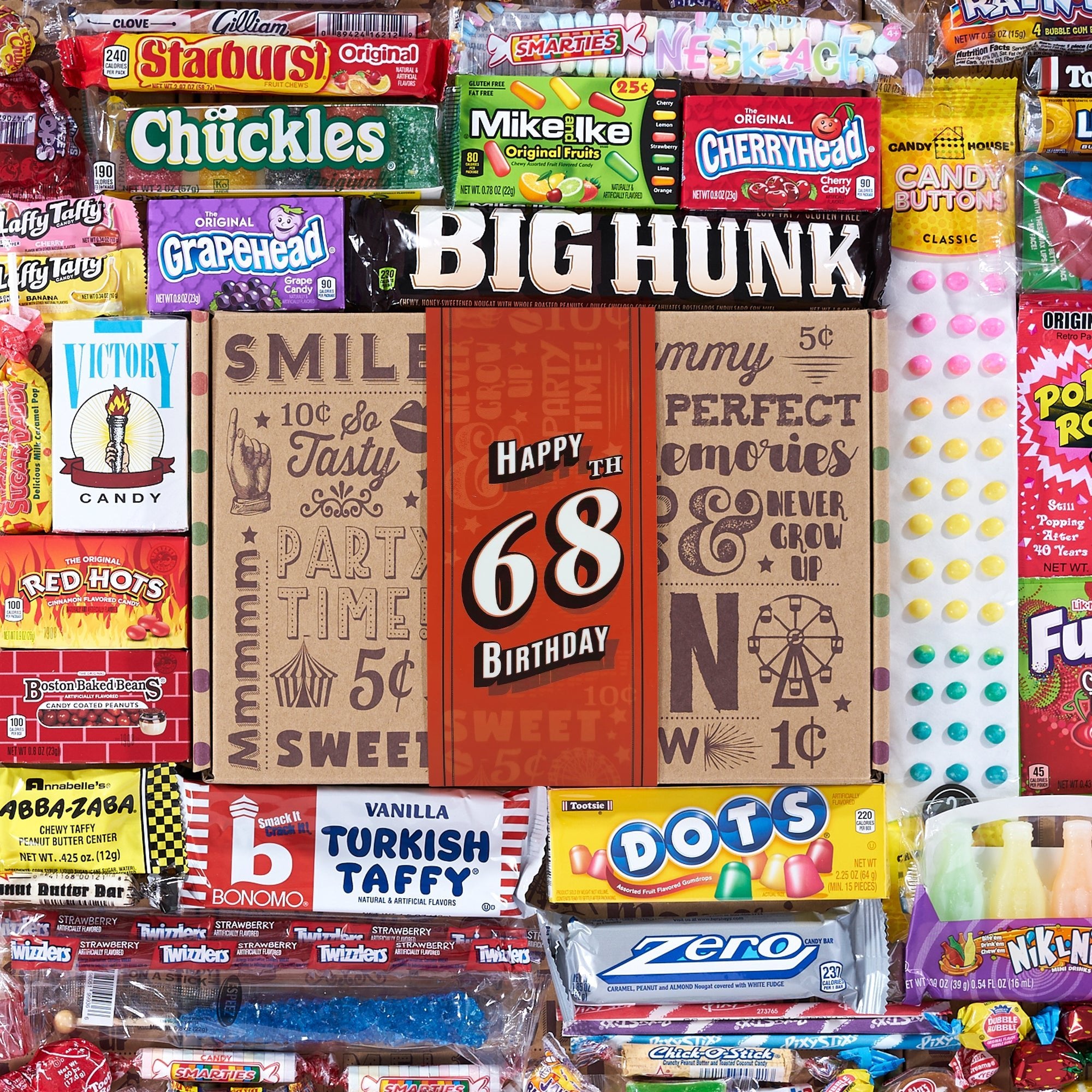 68th Birthday Candy Gift for Woman or Man. Unique Gifts, Free Shipping ...