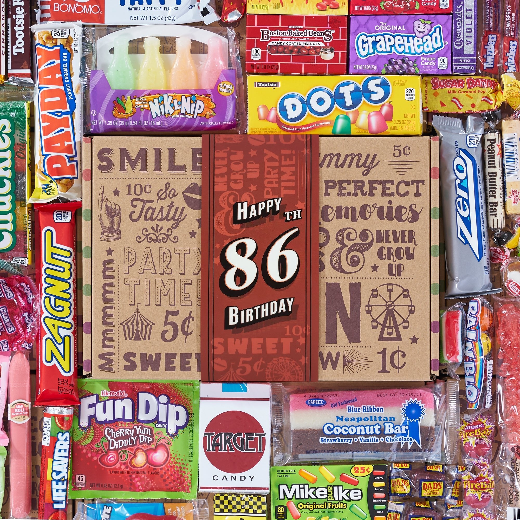 86th Birthday Candy Gift for Woman or Man. Unique Gifts, Free Shipping ...
