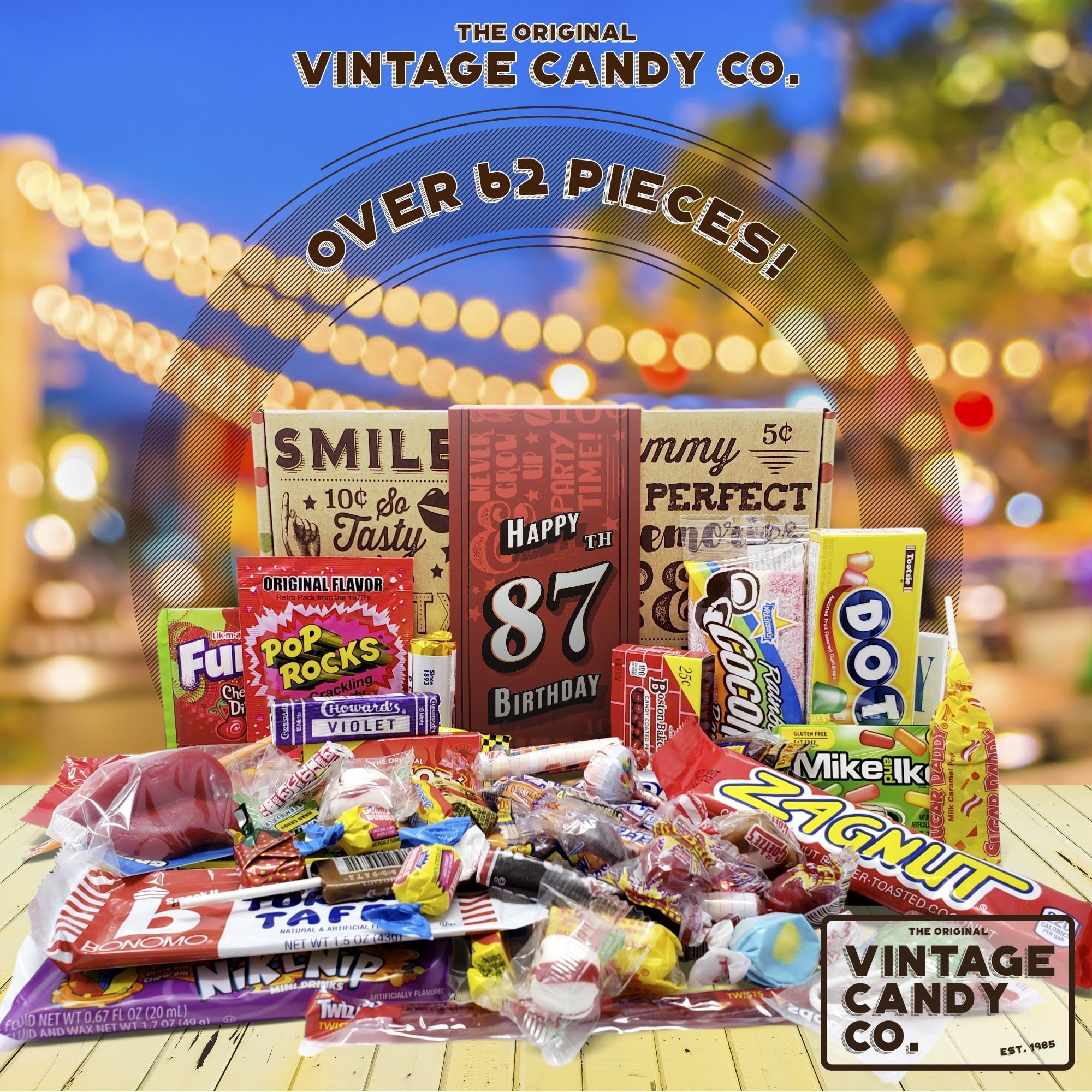 87th Birthday Candy Gift for Woman or Man. Unique Gifts, Free Shipping ...