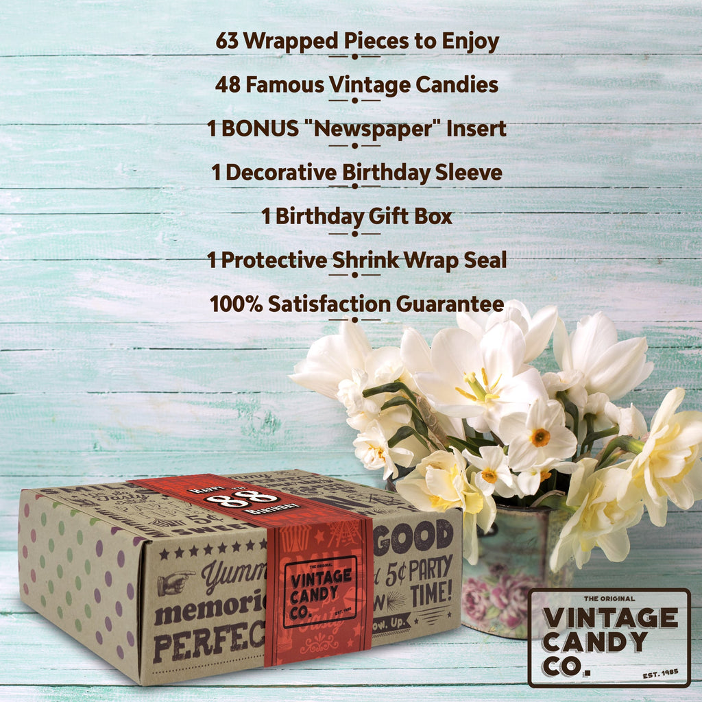 88th Birthday Candy Gift for Woman or Man. Unique Gifts, Free Shipping ...