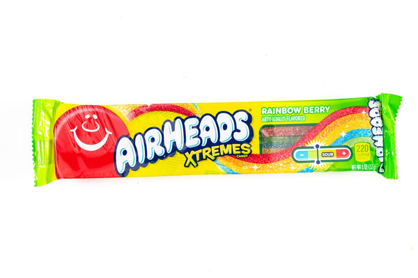 Airheads Xtremes Sour Rainbow Berry Belts Bulk Box (2 oz, 18 ct ...