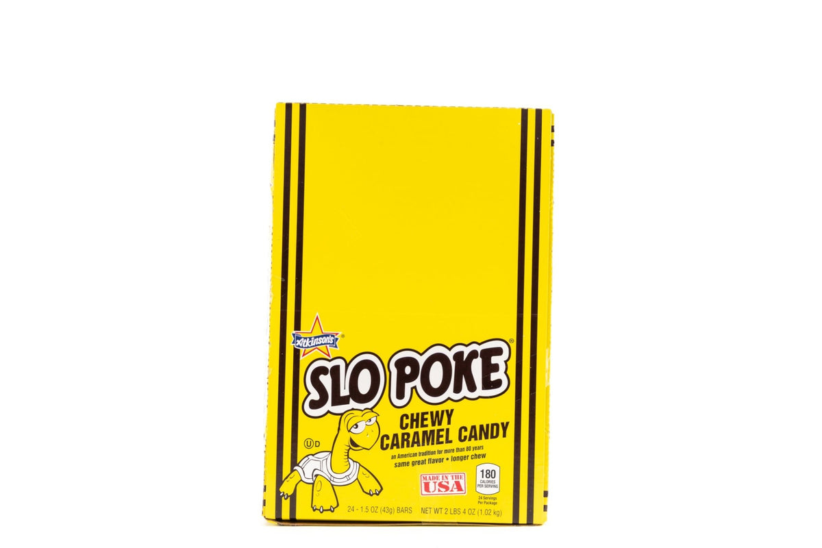 Slo Poke Chewy Caramel Atkinsons Candy Bar Bulk Box (1.5 oz, 24 ct ...