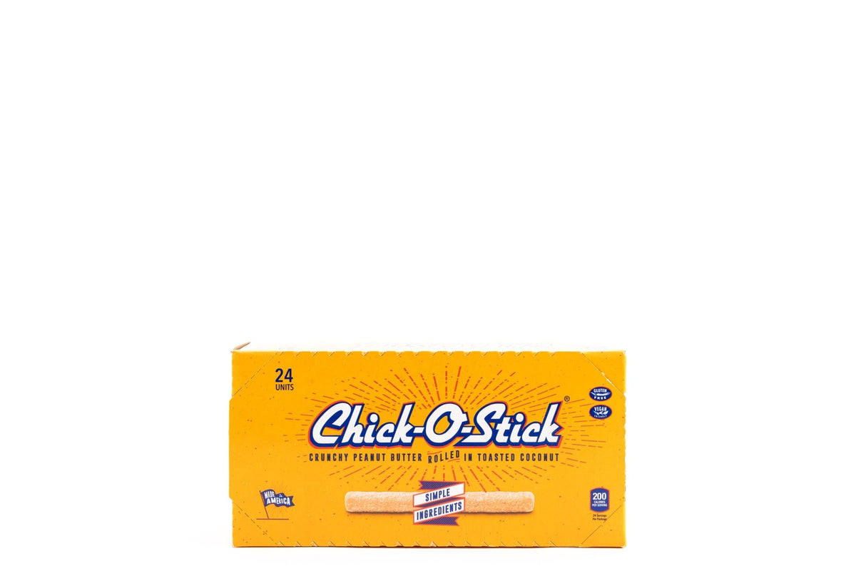 Chick-O-Stick Peanut Butter Rolled Coconut Candy Bulk Box (1.6 oz, 24 ...