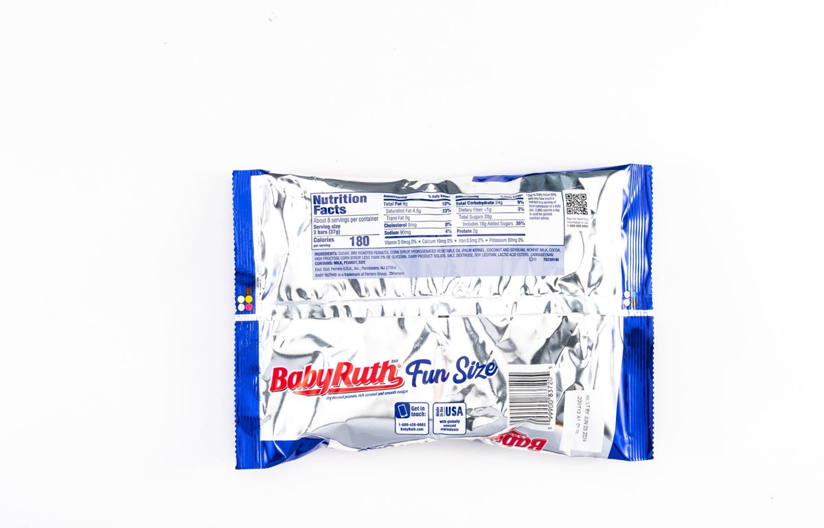 Baby Ruth Chocolate Fun Size Bulk Bag (0.63 oz, 16 ct.) – Vintage Candy Co.