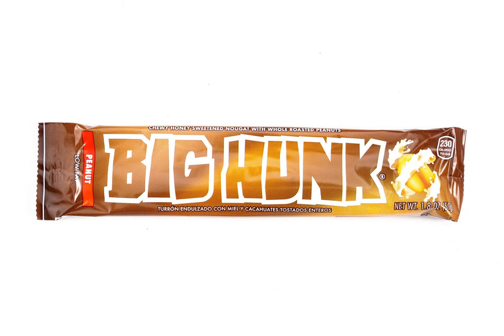 Big Hunk Chewy Peanut Nougat Candy Bar Bulk Box (2 oz, 24 ct ...