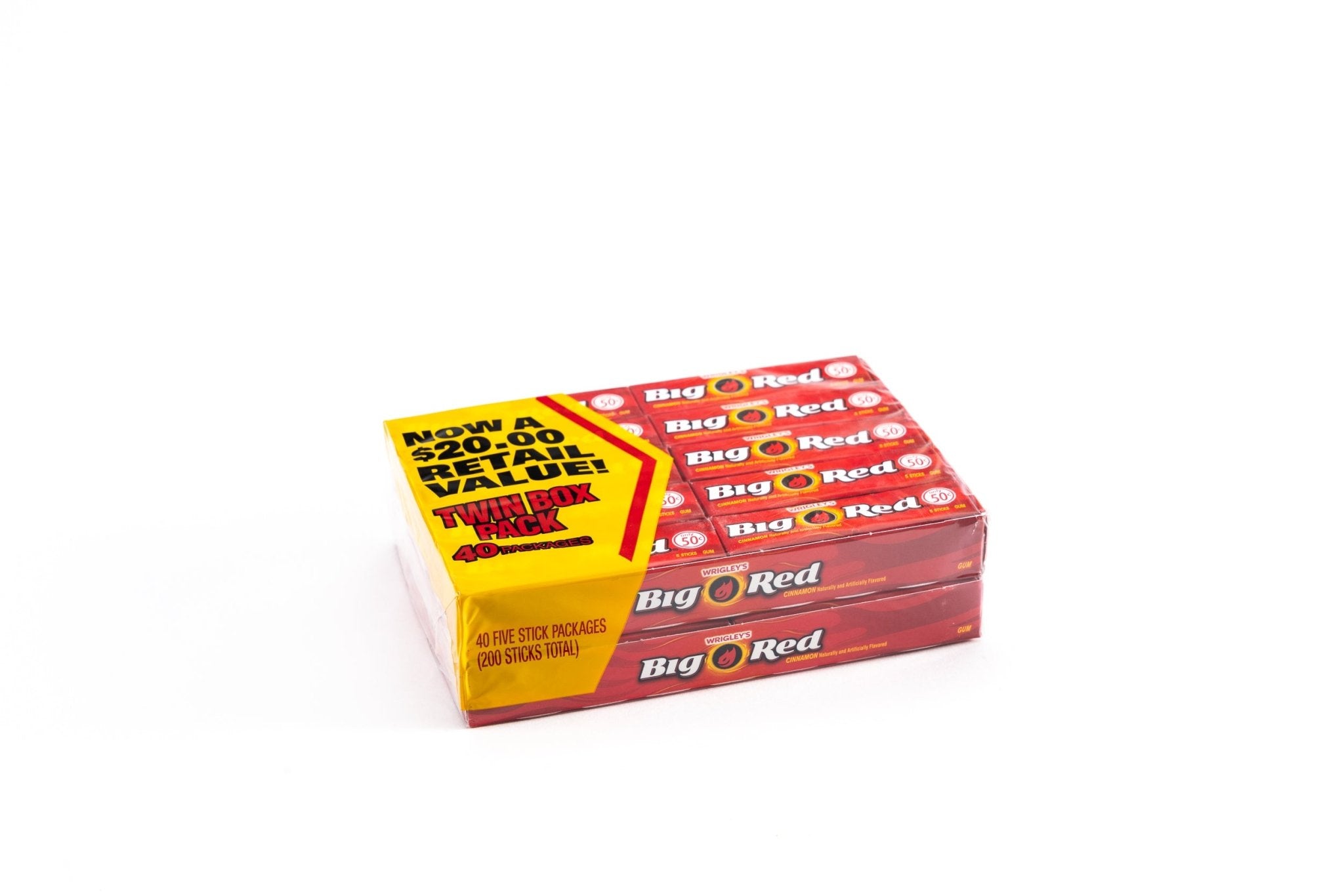 Wrigleys Big Red Chewing Gum Bar Twin Bulk Box (0.48 oz, 40 ct.) – Vintage Candy Co.