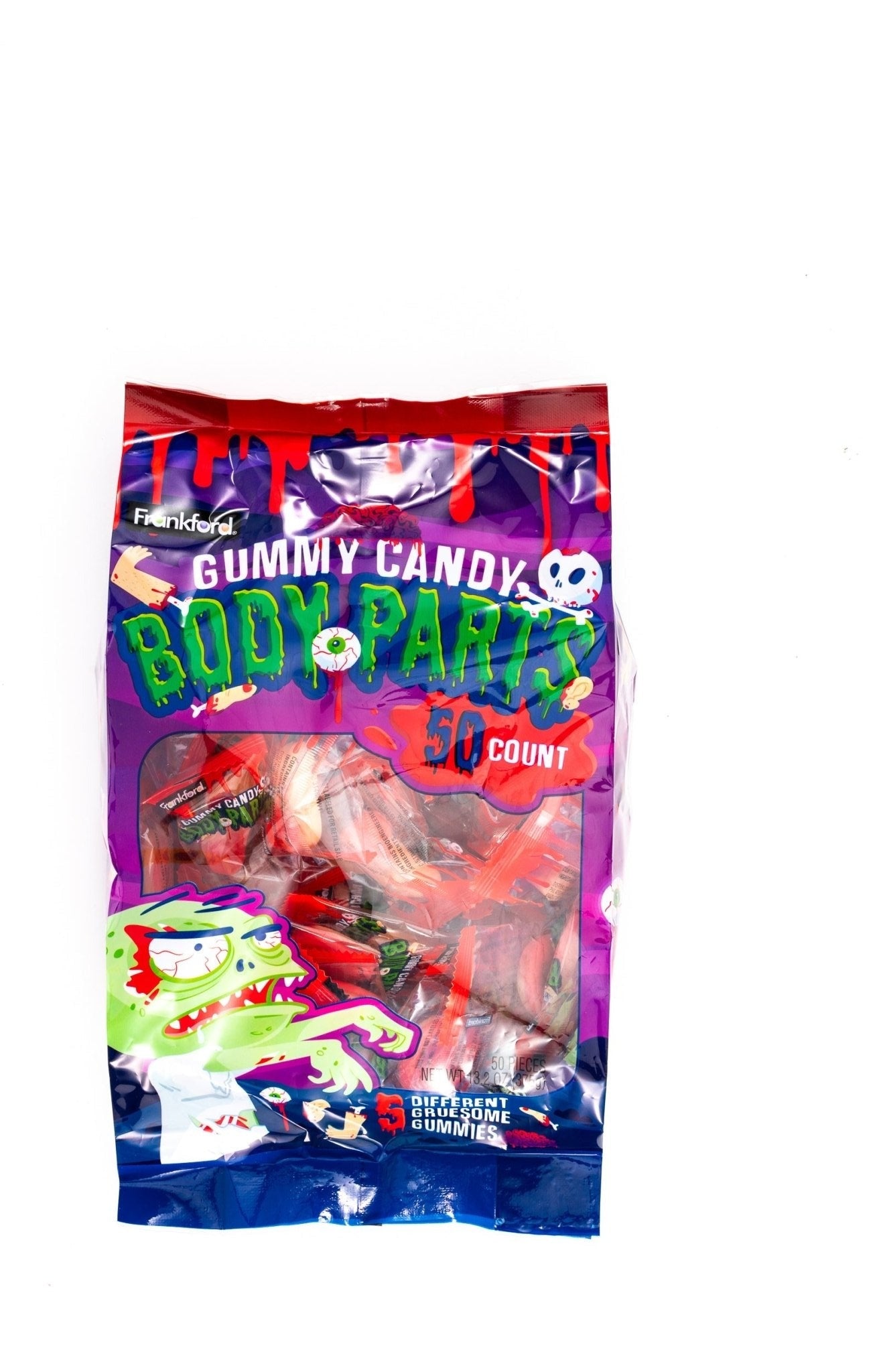 Body Parts Gummy Candy Individually Wrapped Bulk Bag (0.26 oz, 50 ct ...