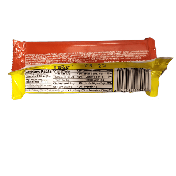 Boyer Jimmie Stix Milk Chocolate Peanut Butter Pretzel Sticks (1.80 oz ...