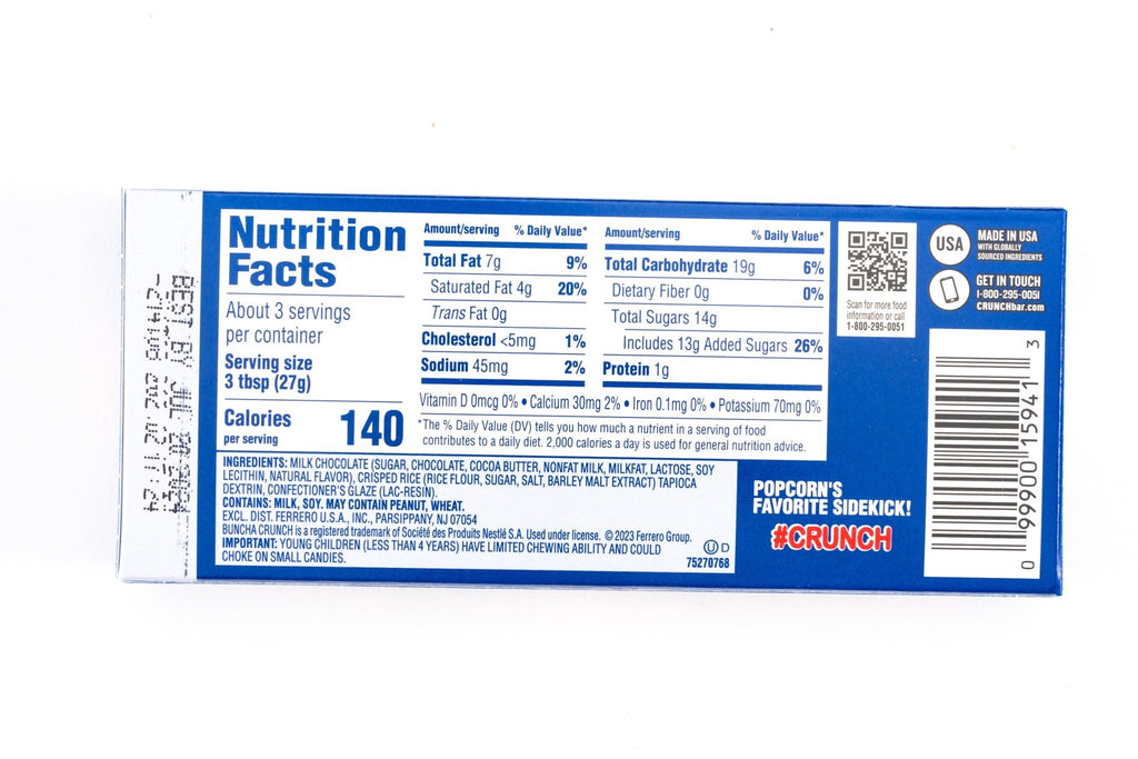 Buncha Crunch Ferreros Crunchy Chocolate Bulk Pack (3.2 oz, 12ct ...