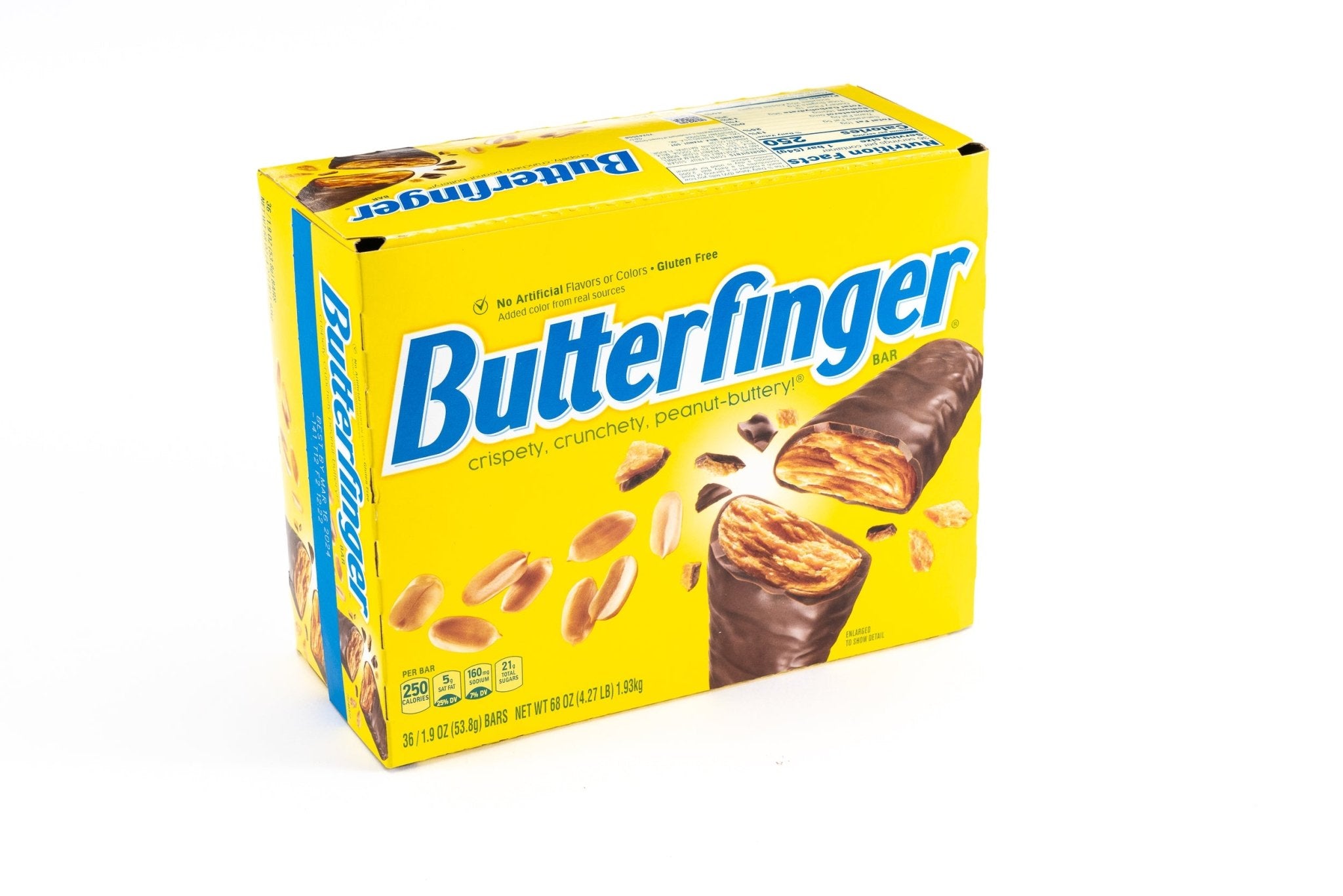 Butterfinger Chocolate Peanut Butter Full Size Candy Bar Bulk Box (1.9 ...