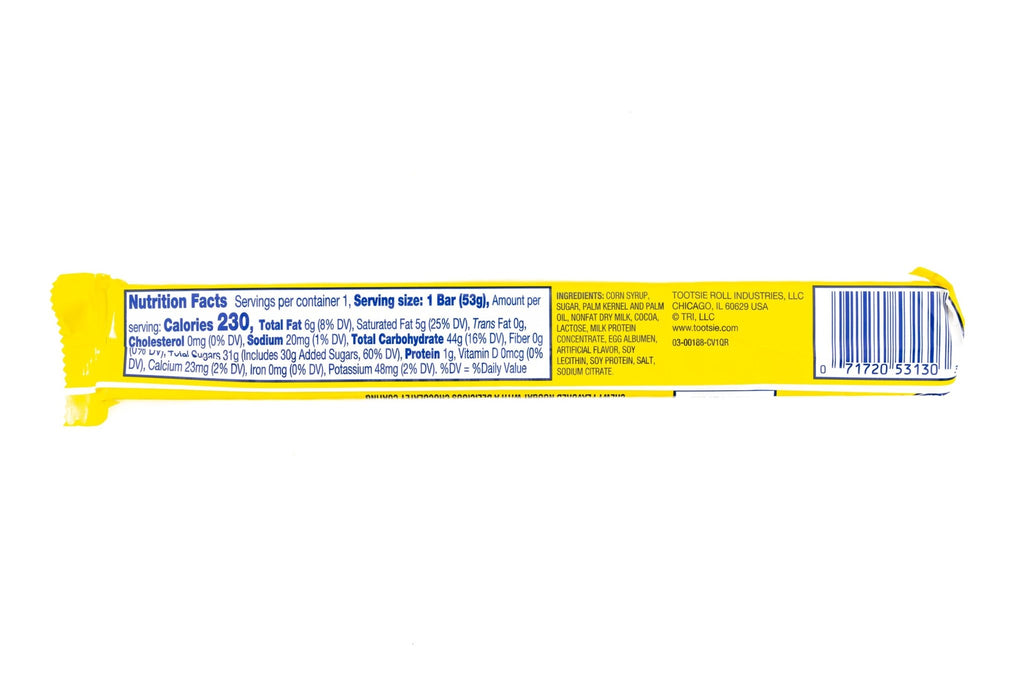 Charleston Chew Vanilla Full Size Chewy Nougat Candy Bar Bulk Box (1.8 ...