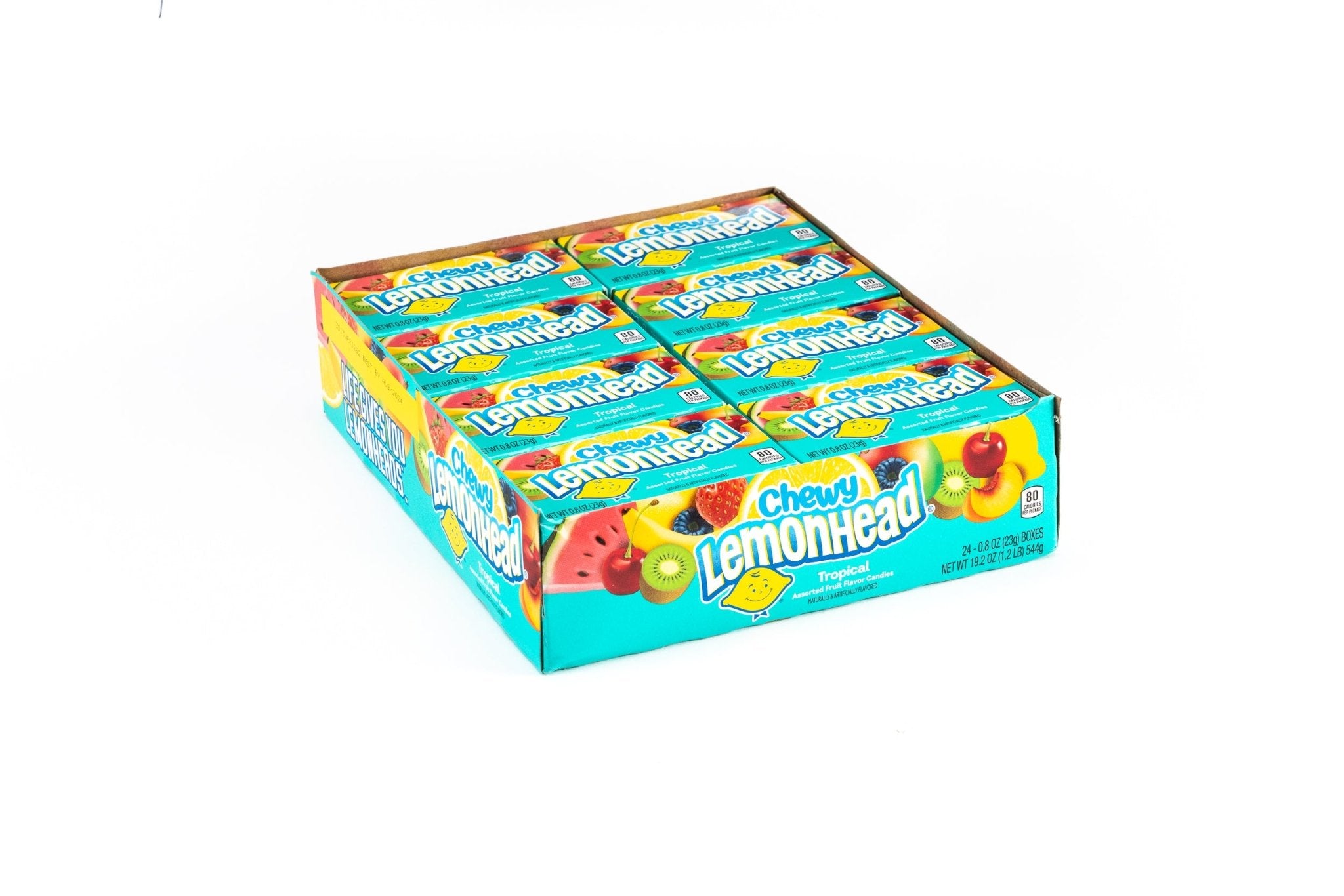 Chewy Lemonhead Tropical Assorted Flavor Candy Bulk Box (0.8 oz, 24 ct ...