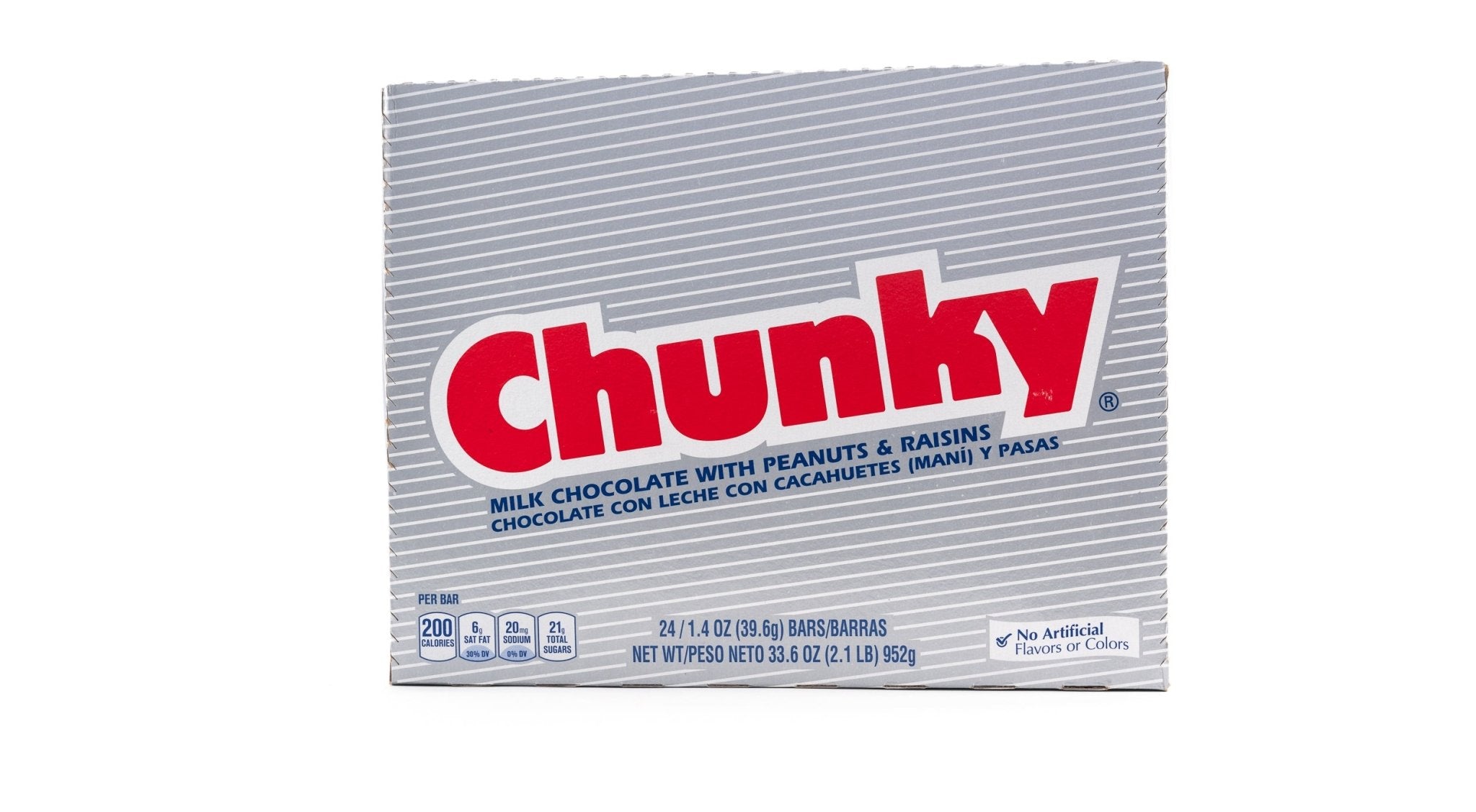 Chunky Milk Chocolate Peanut Raisins Bar Bulk Box (1.4 oz, 24 ct ...