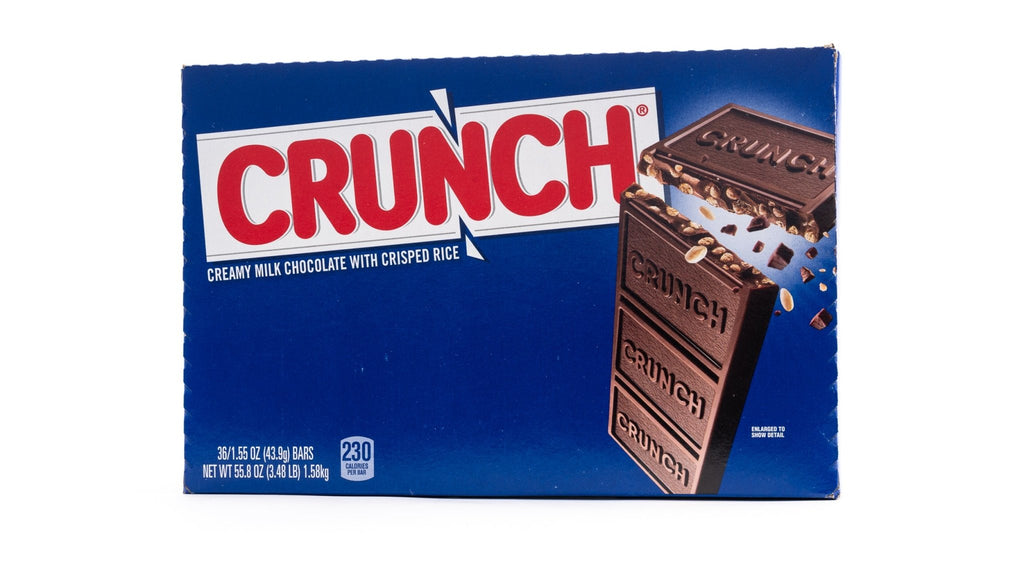 Crunch Creamy Milk Chocolate Candy Bar Bulk Box (1.55 oz, 36 ct ...