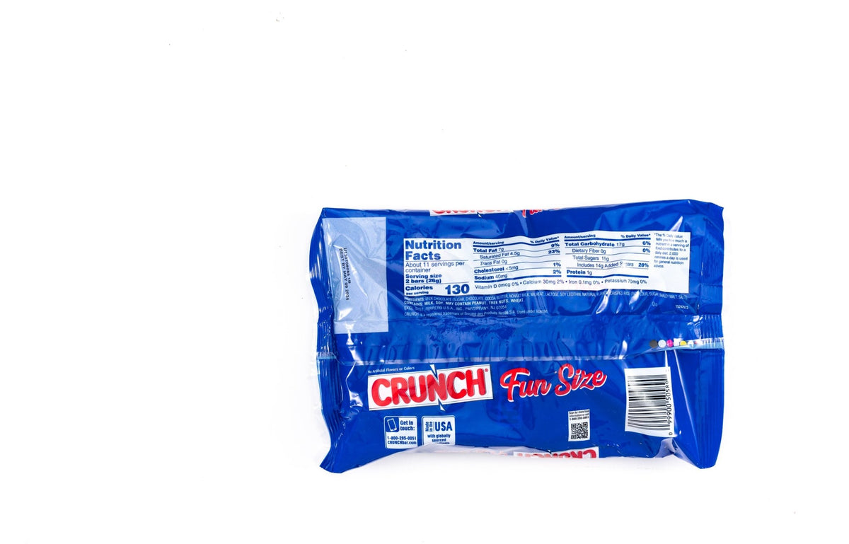 Crunch Creamy Chocolate Candy Bar Fun Size Bulk Bag (0.08 oz, 130 ct ...
