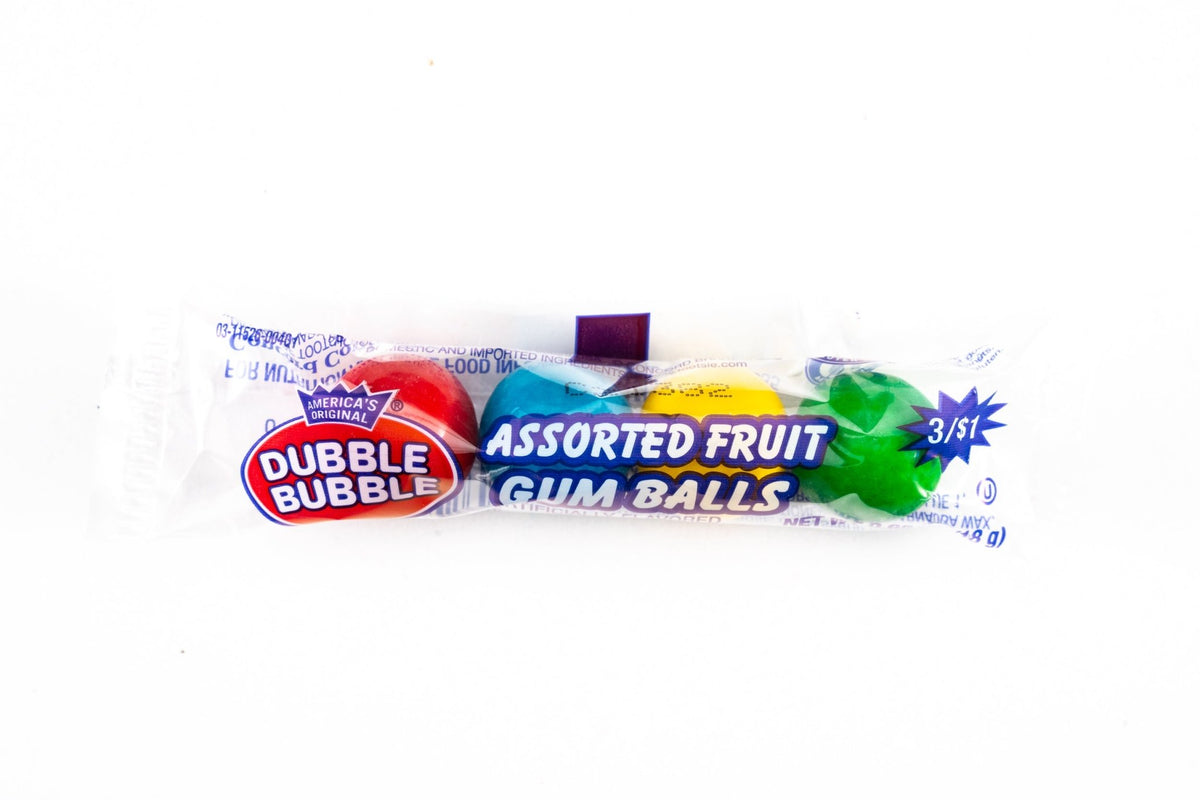 Dubble Bubble Assorted Fruit Flavor Gum Balls Bulk Box (0.65 oz, 36 ct ...