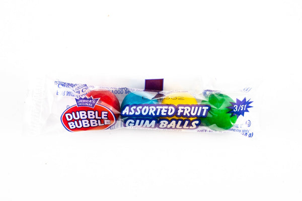 Dubble Bubble Assorted Fruit Gum Balls Pack (0.65 oz) – Vintage Candy Co.