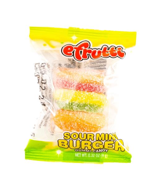 Sour Mini Burger Efrutti Gummy Candy Bulk Box (0.32 oz, 60 ct ...
