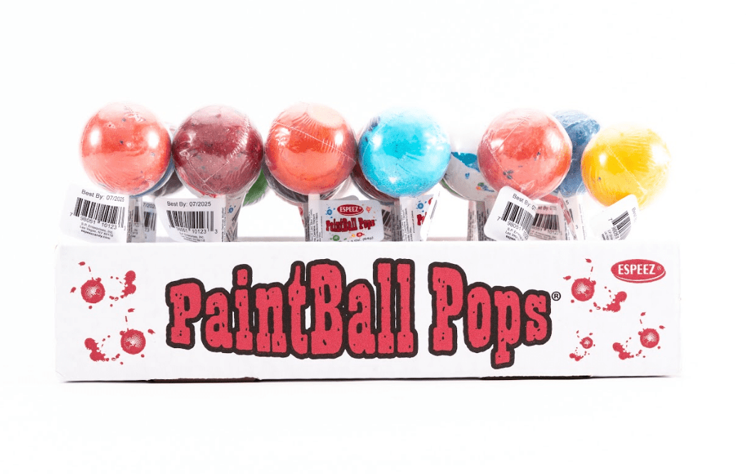 Paintball Pops Assorted Individual Wrapped Bulk Pack (2.3 oz, 24 ct ...