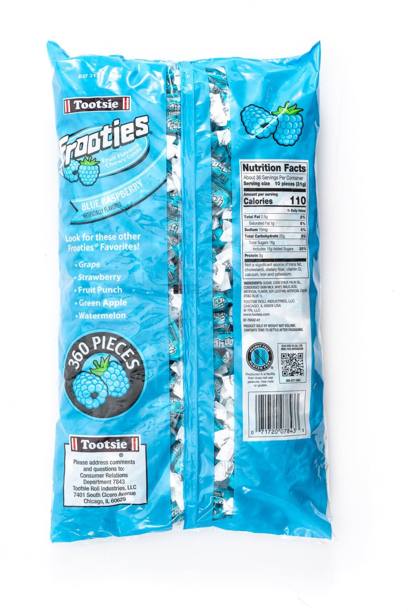 Frooties Blue Raspberry Chewy Candy Bulk Pack (0.11 oz, 360 ct ...