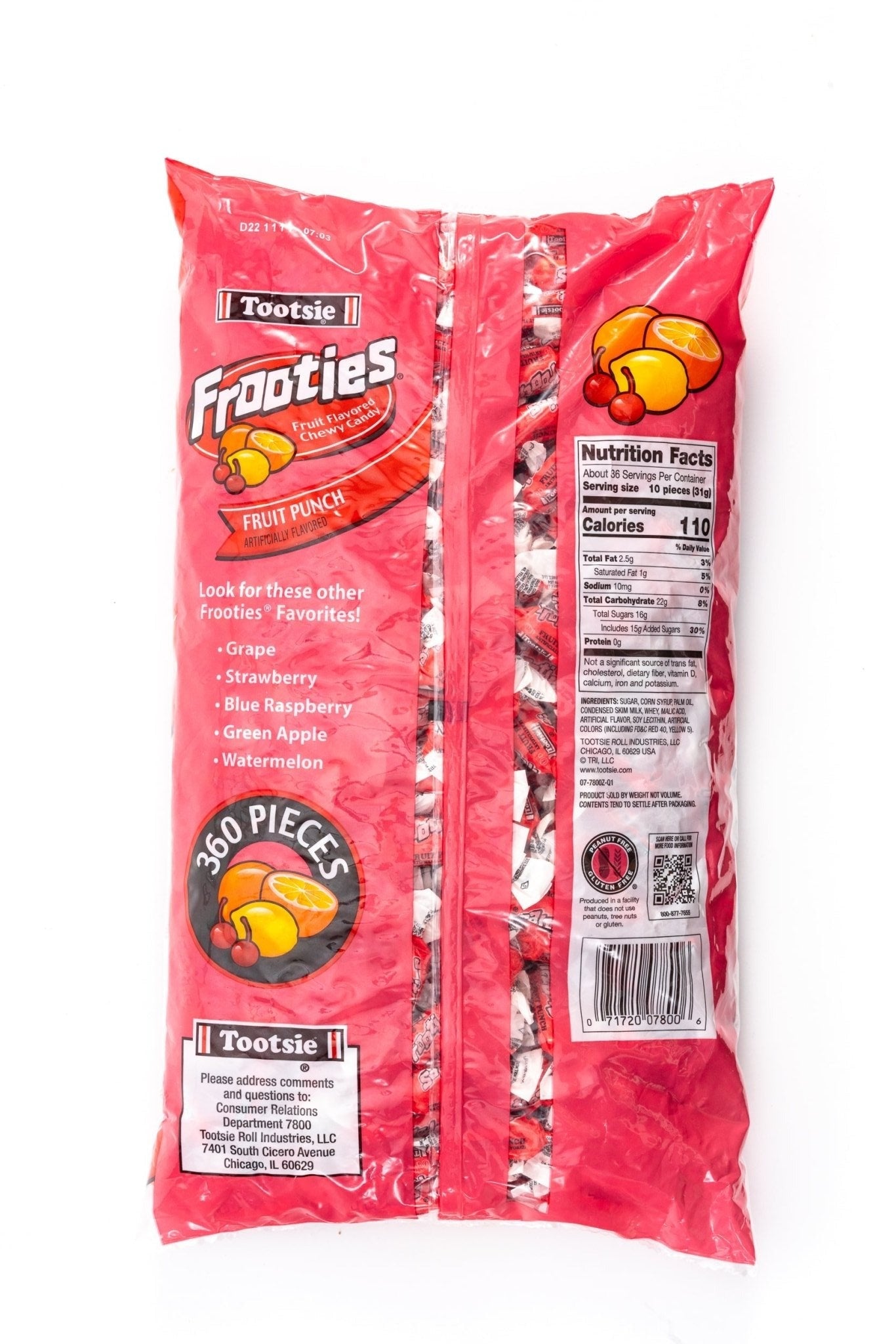 Frooties Fruit Punch Chew Candy Bulk Pack (0.11 oz, 360 ct.) – Vintage ...