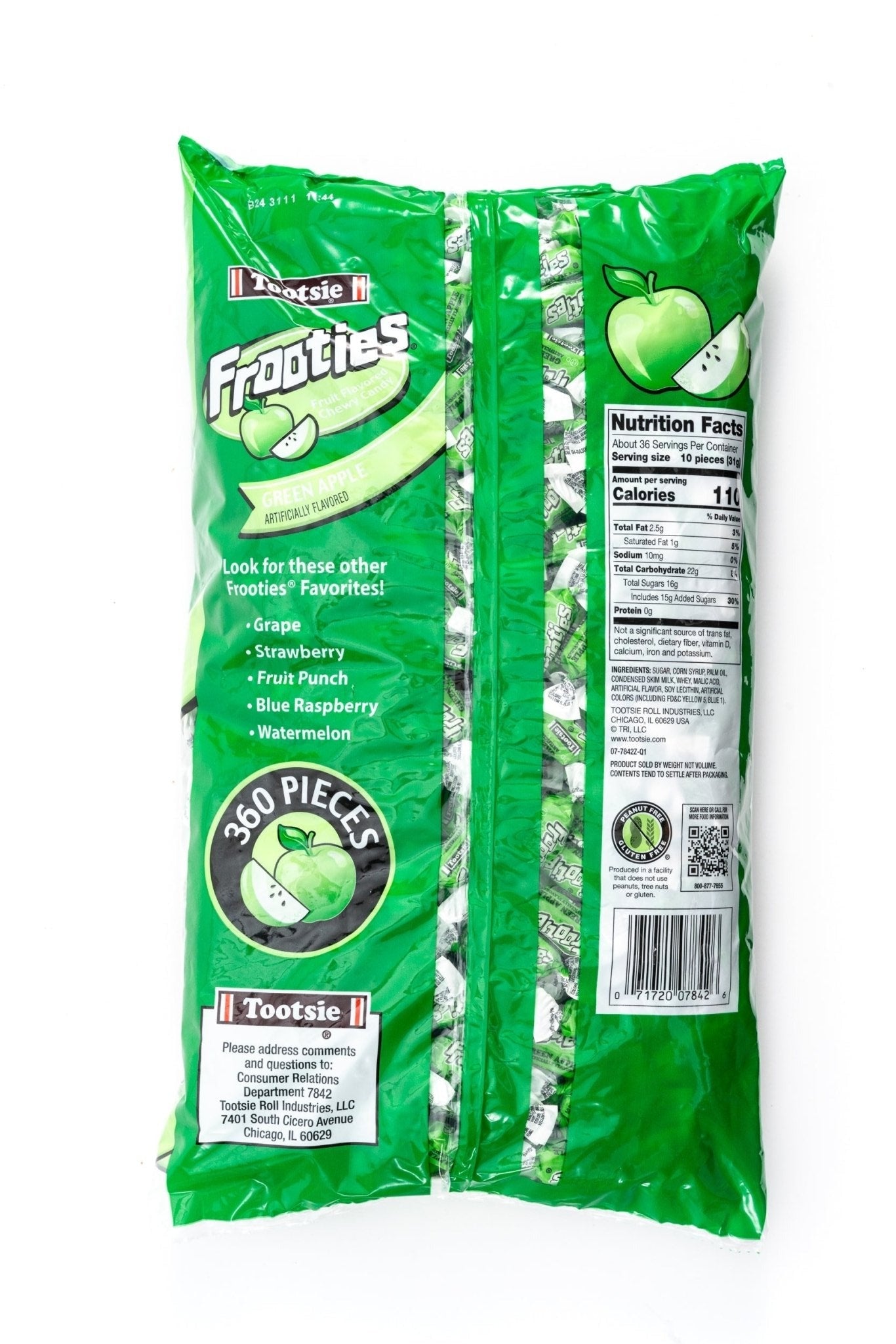 Frooties Green Apple Chewy Candy Bulk Pack (0.11 oz, 360 ct.) – Vintage ...