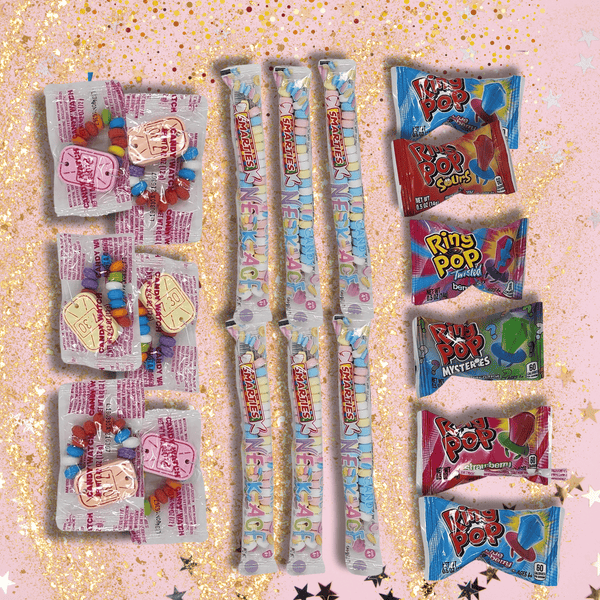 Kids Candy Jewelry Bling Box - 18 Piece Set with Ring Pops, Candy Neck ...