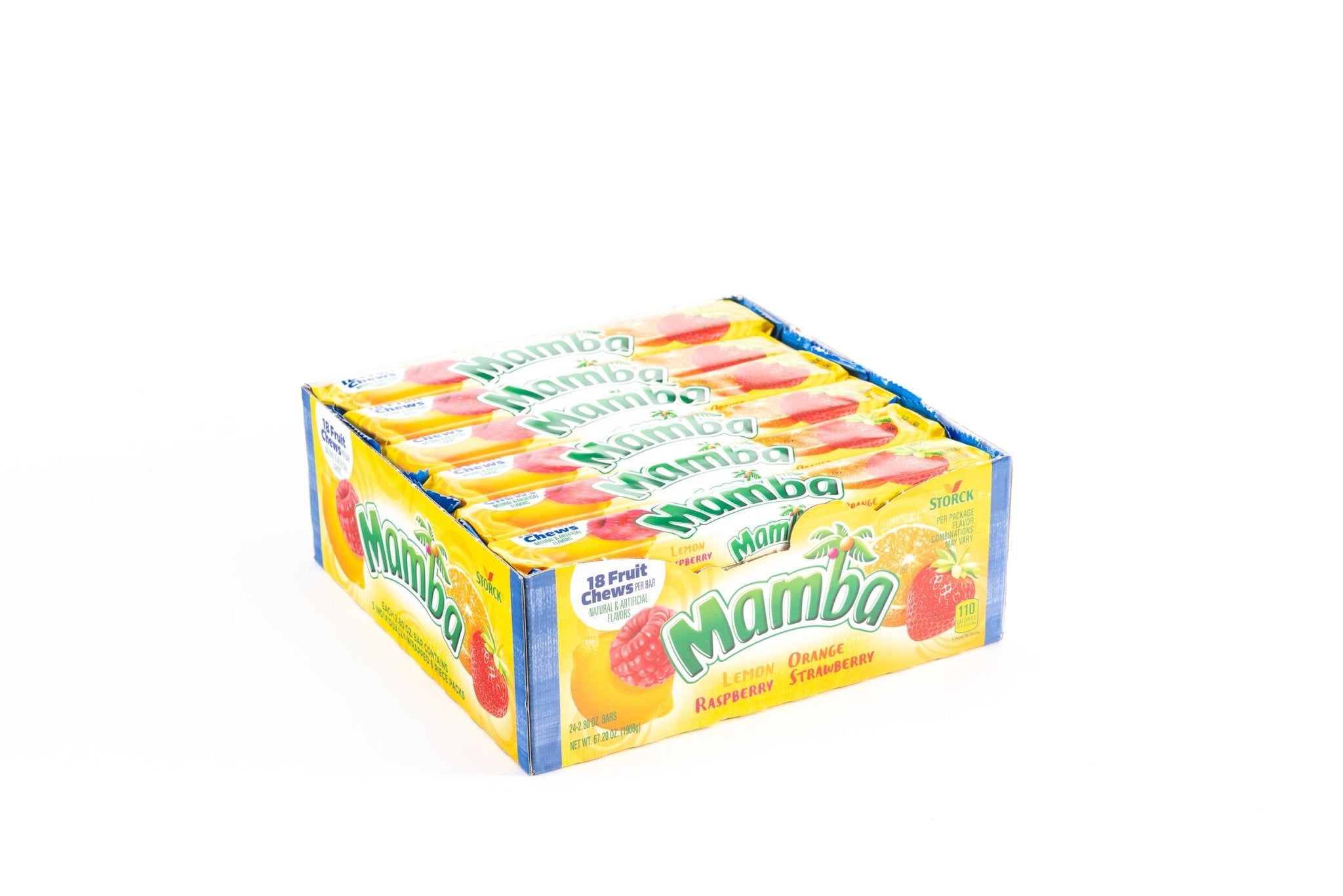 Mamba 18 Fruit Chews Flavors Bulk Box Bag (2.8 oz, 24 ct) – Vintage ...