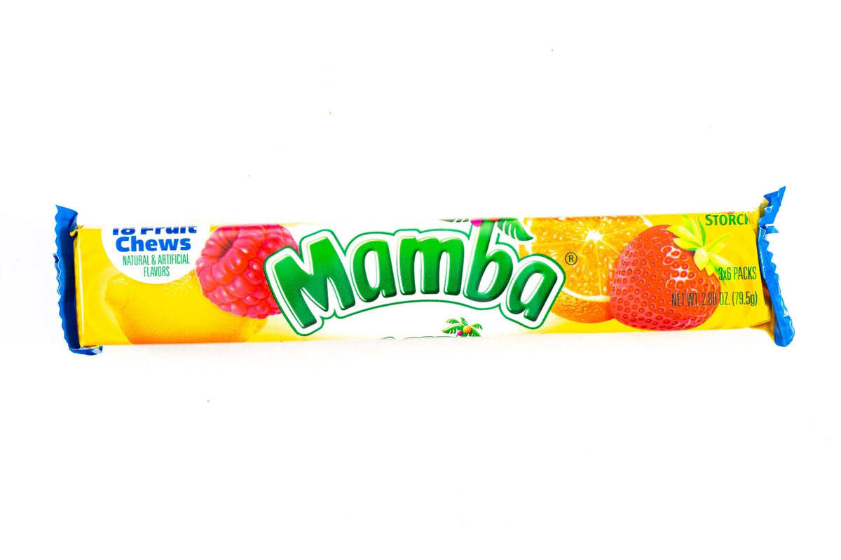 Mamba Fruit Flavor Chew Candy Bar Bulk Box (2.80 oz, 24 ct.) – Vintage ...