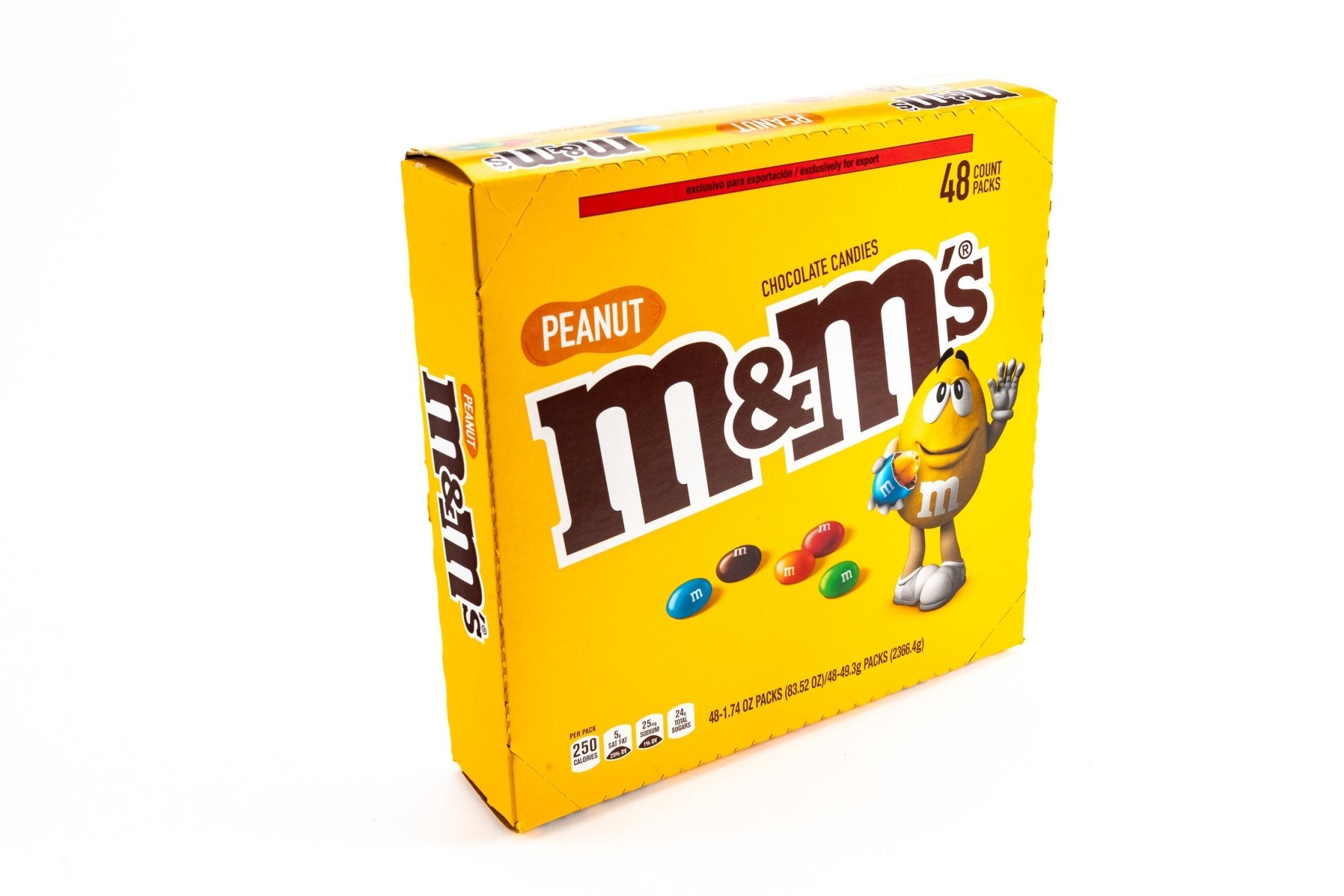 m&ms Peanut Chocolate Assorted Flavor Candy Bulk Box (1.74 oz, 48 ct ...