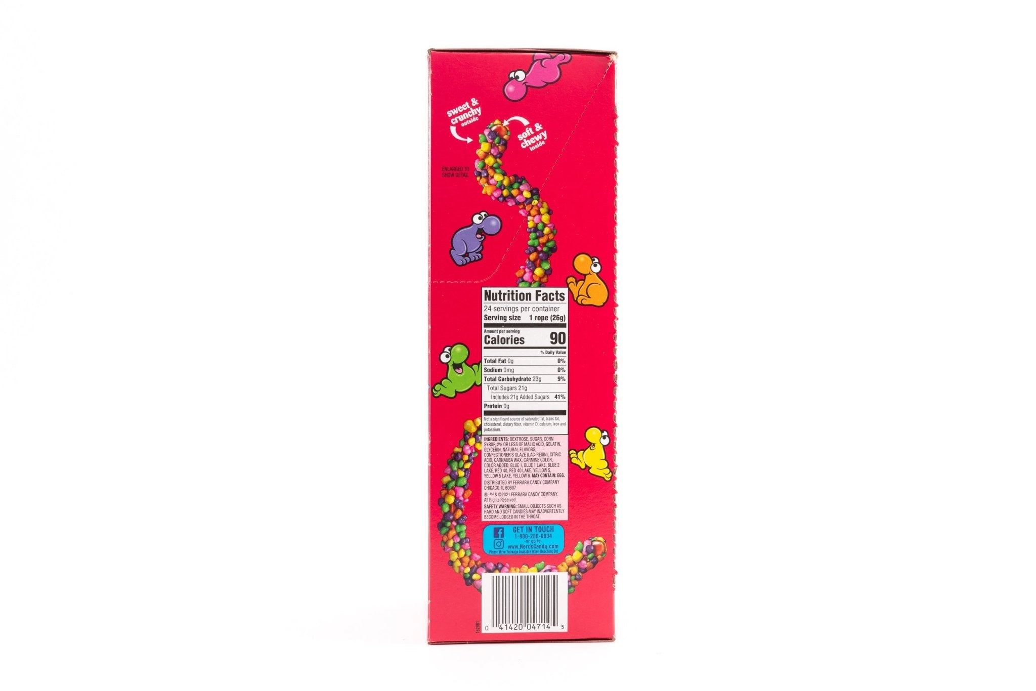 Nerds Rope Rainbow Soft Chewy Candy Bulk Box (0.92 oz, 24 ct ...