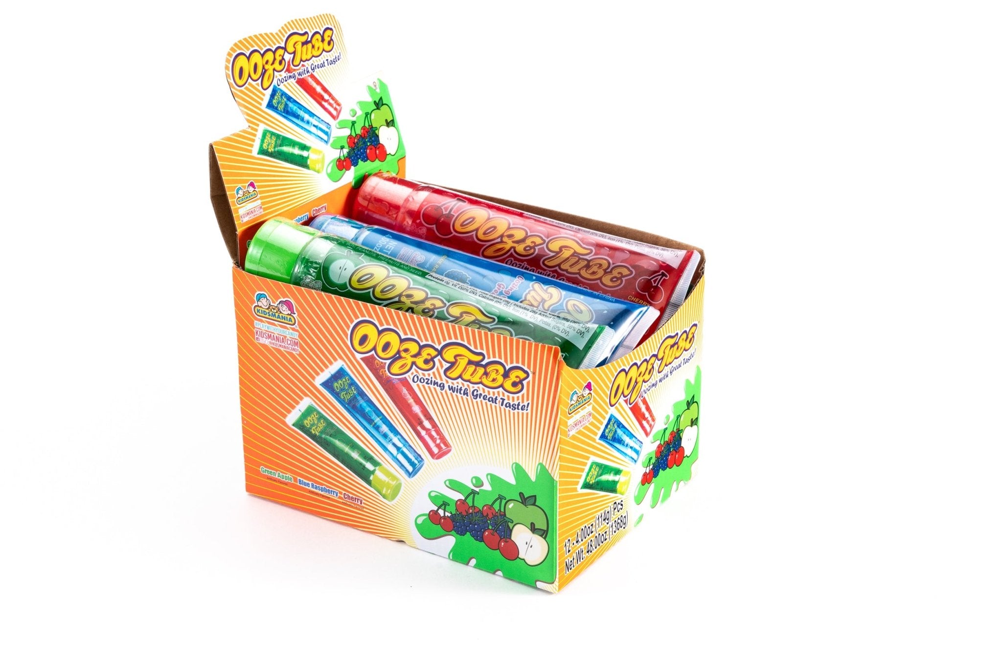 Ooze Tube Assorted Flavored Candy Tube Bulk Box (4 oz, 12 ct ...