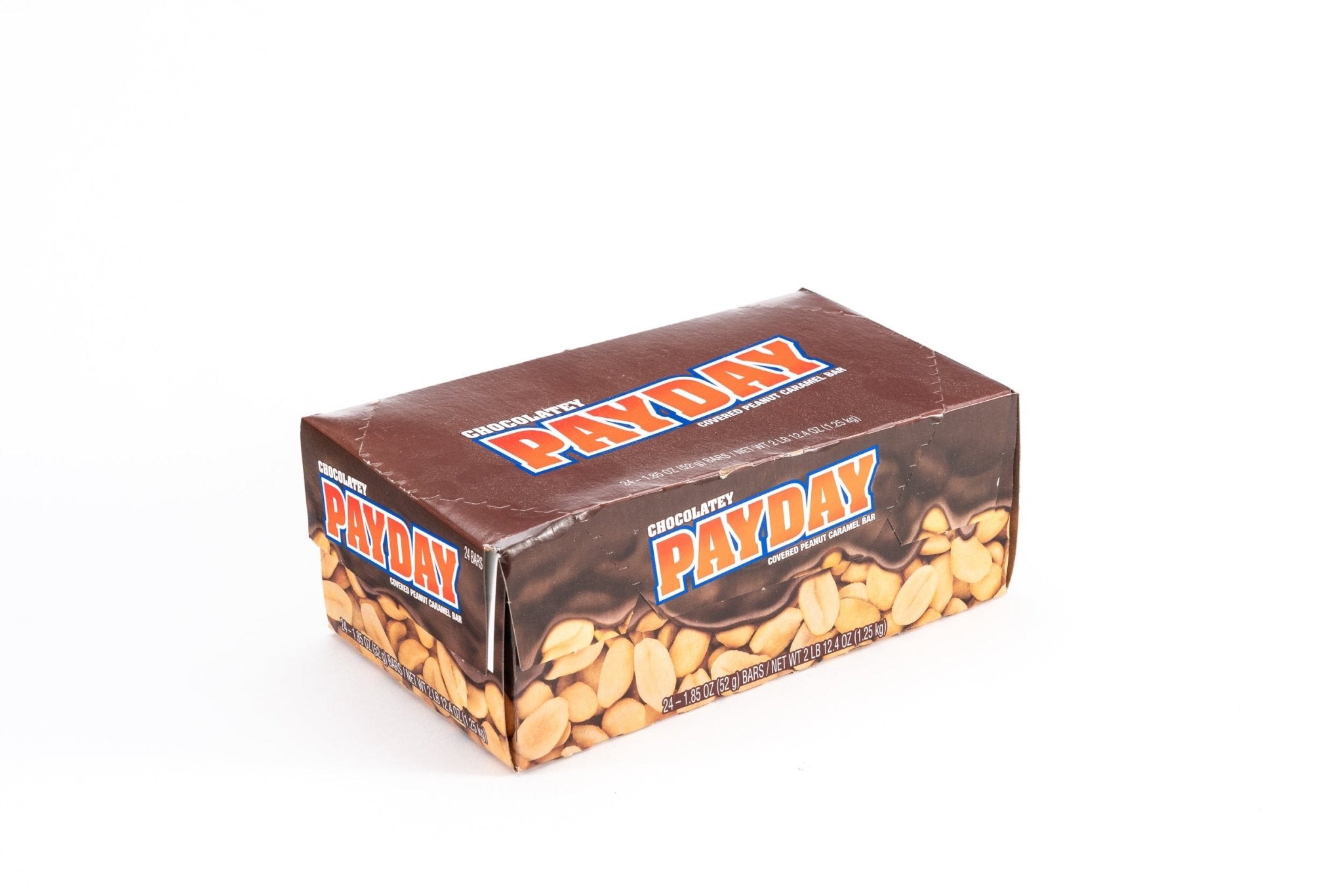 Payday Chocolatey Peanut Caramel Bar Candy Bulk Box (1.85 oz, 24 ct ...