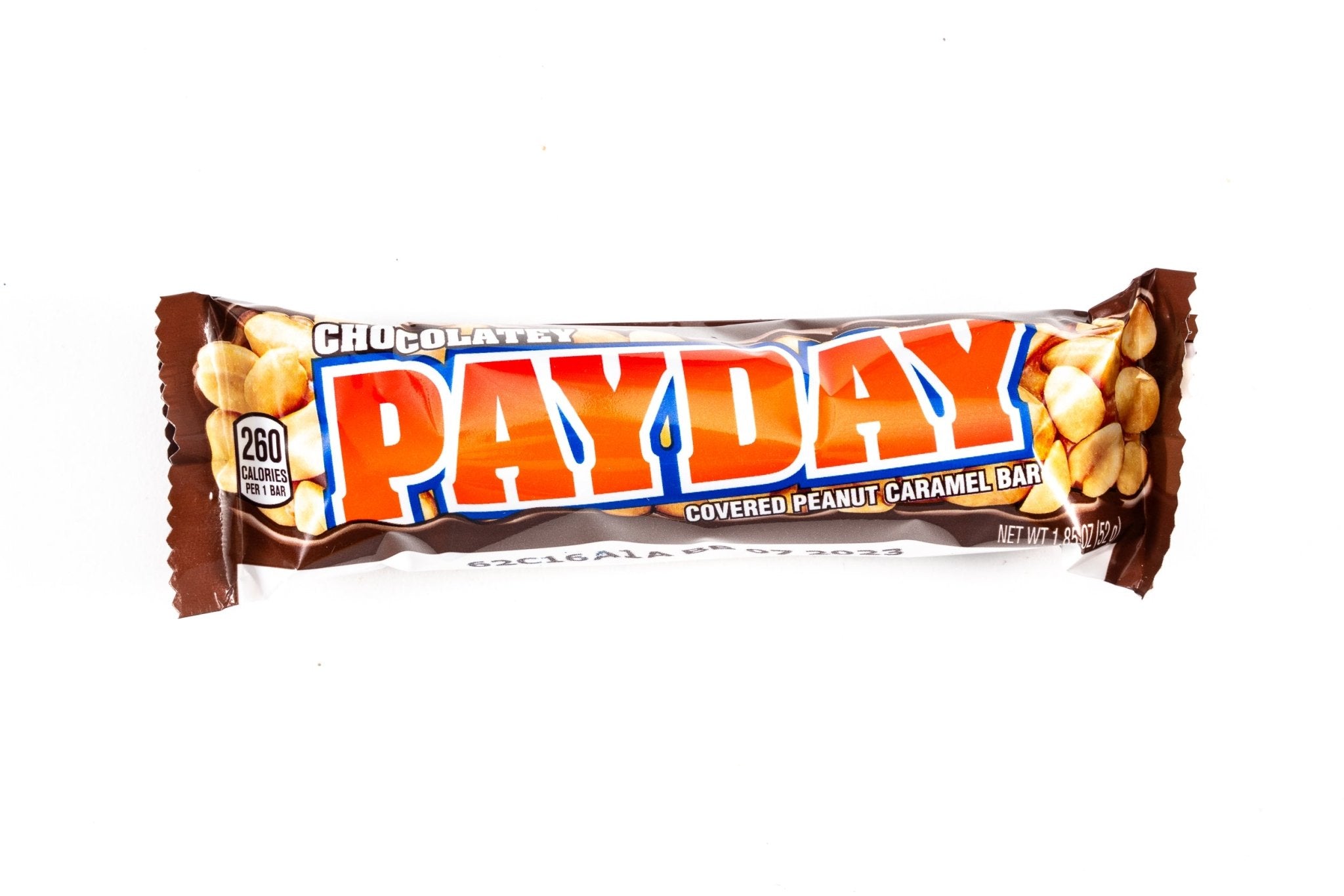 Payday Chocolatey Peanut Caramel Bar Candy Bulk Box (1.85 oz, 24 ct ...