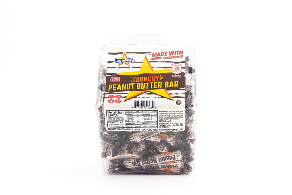 Atkinsons Crunchy Peanut Butter Candy Bulk Tub (0.35 oz, 160 ct ...