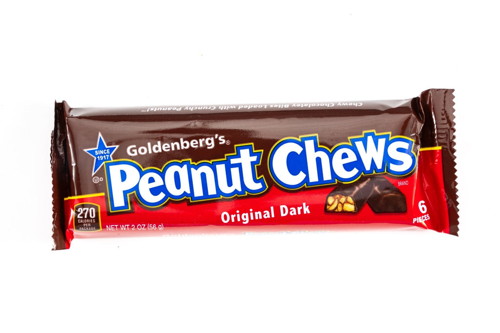 Goldenbergs Peanut Chews Dark Chocolate Bar Bulk Box (2 oz, 24 ct ...