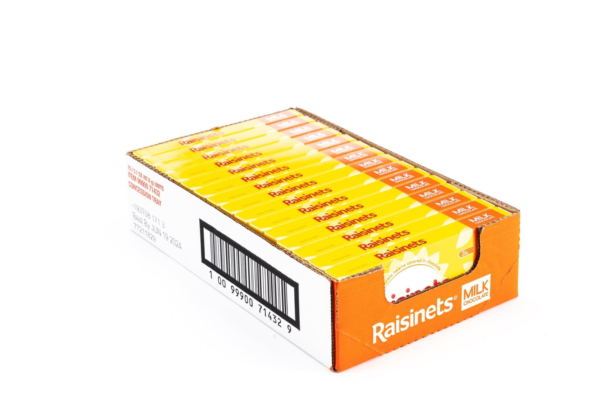 Raisinets Milk Chocolate Whole Fruit Bulk Box (3.1 oz, 15 ct ...